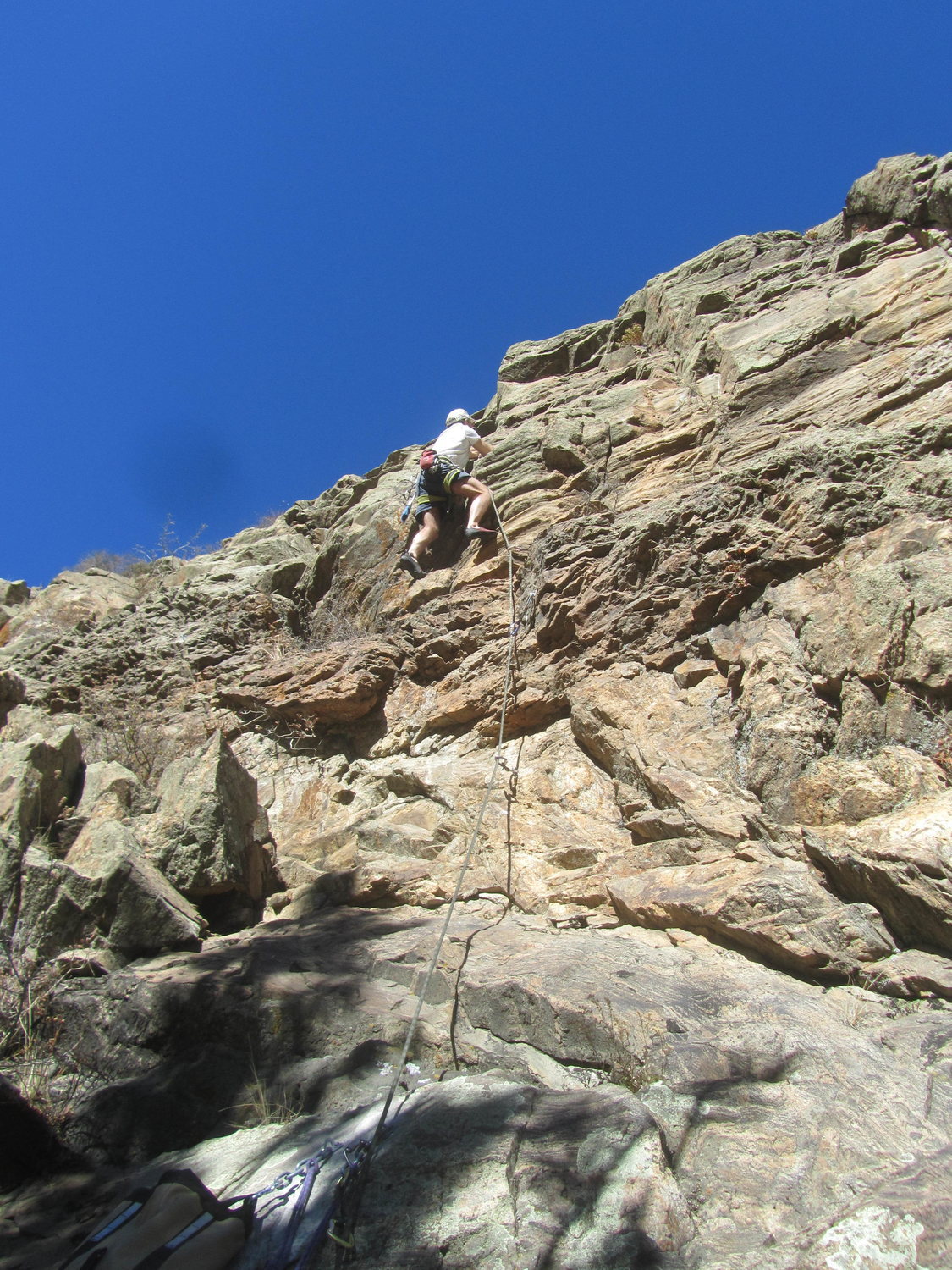 Paul Heyliger at the crux.
