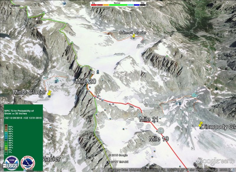 Dinwoody Glacier Terminus 1950 Compared To Today 