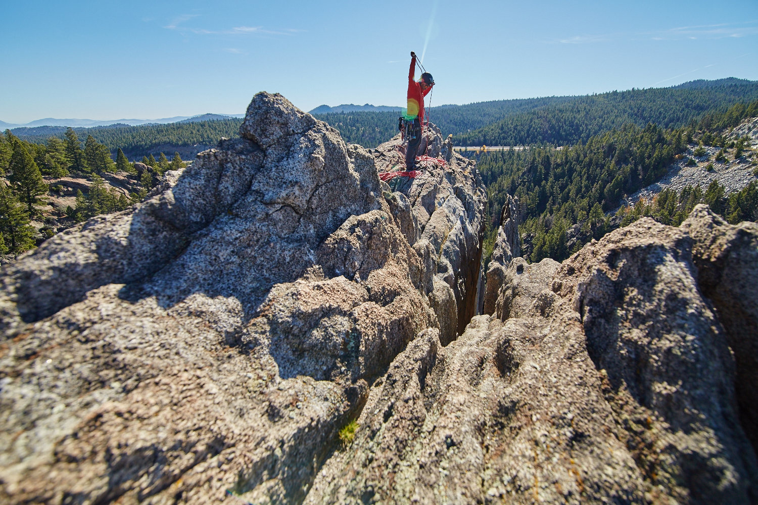At the rap. Kinda awkward little step over to the massive flake.