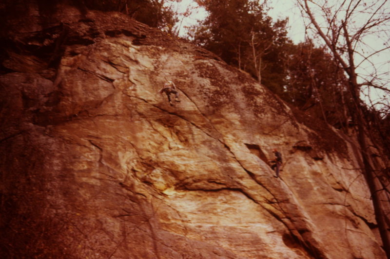 Brian Delany catching a fall. He finished the route later.