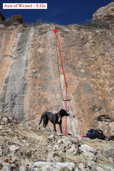 Rock Climb Axis of Weasel, Sinks Canyon