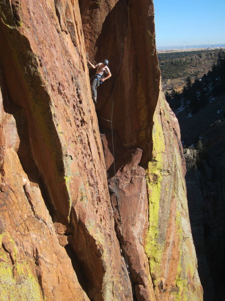 Rock Climb Le Void, Eldorado Canyon State Park