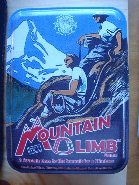 Mountain Climb - dice, pitons, mountain board and instructions housed ...