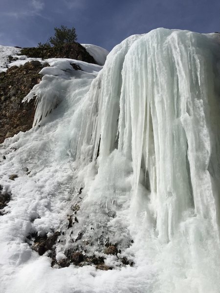 Climbing in The Left Hand Fork Ice Climbs, Maple Canyon
