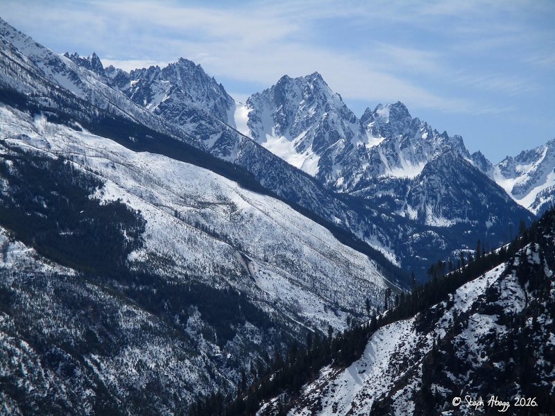 View of the Stuart Range from Condor Buttress.