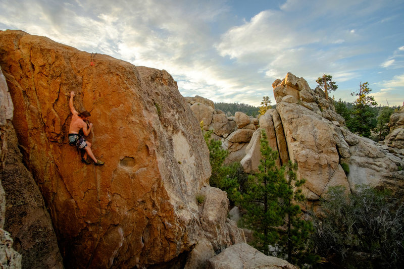 Pulling through the finish of the surprisingly physical 5.10d ...