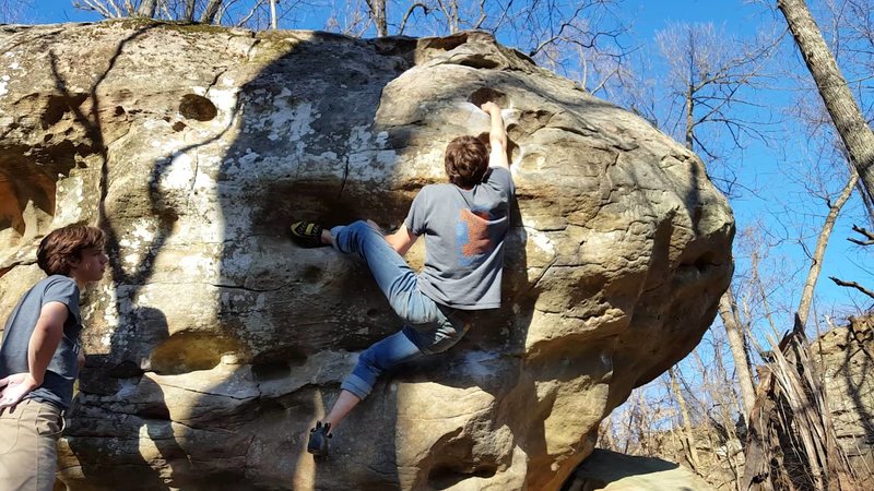 Climbing in Atlas Boulder, *The Holy Boulders