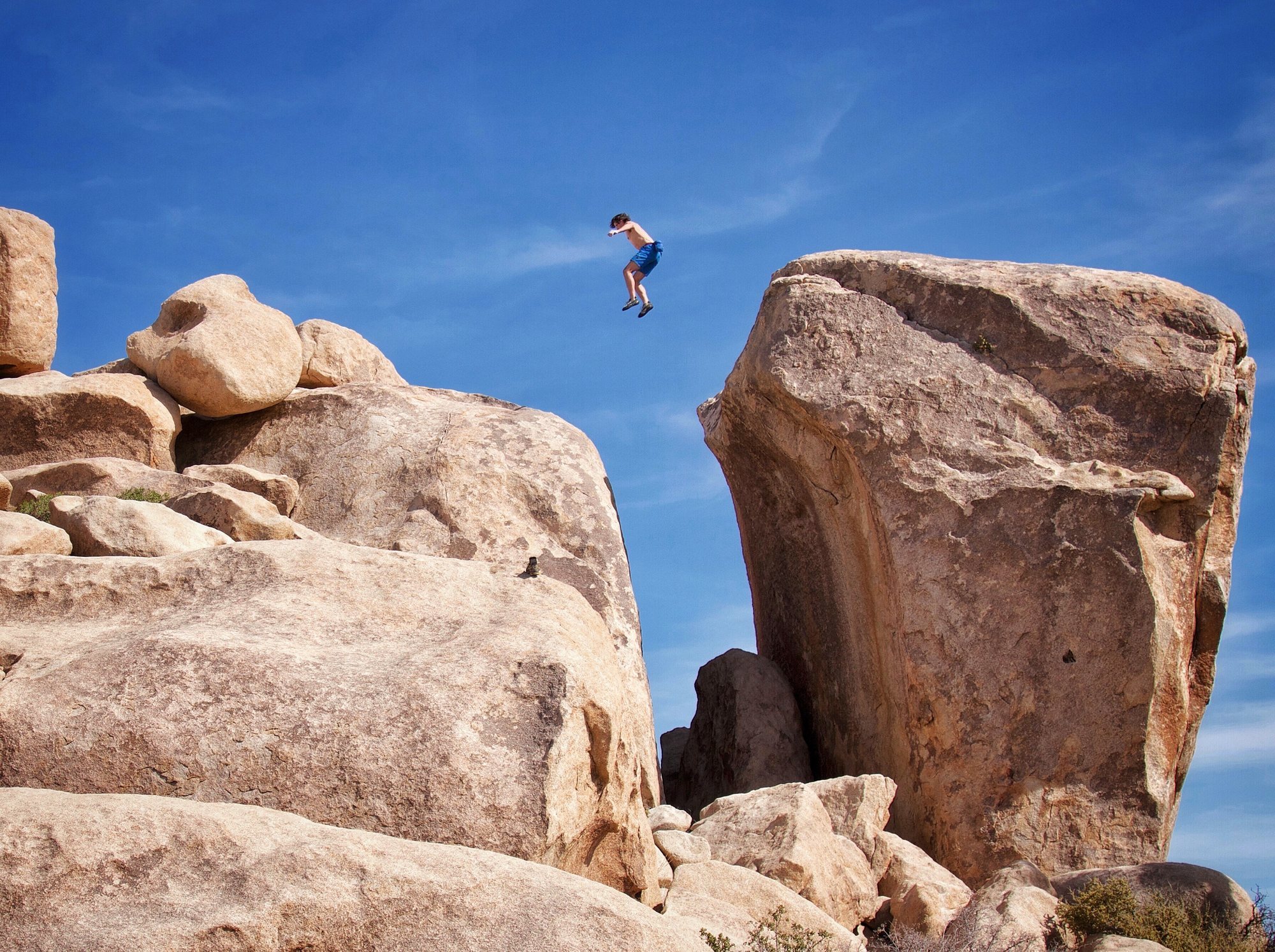 The incredible Chasm Jump. Photo by Eden Anbar
