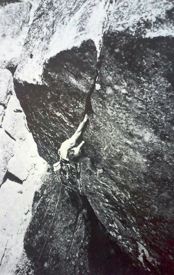 Todd Skinner on Never-Never Crack (5.13a), Givler's Dome Photo by Mike ...