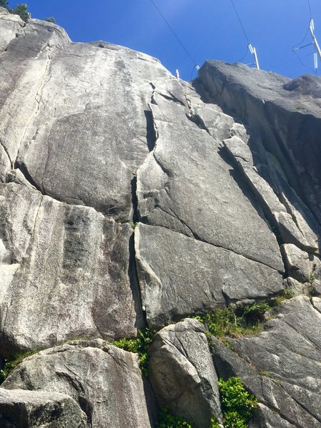 Rock Climb Layback Flake, British Columbia