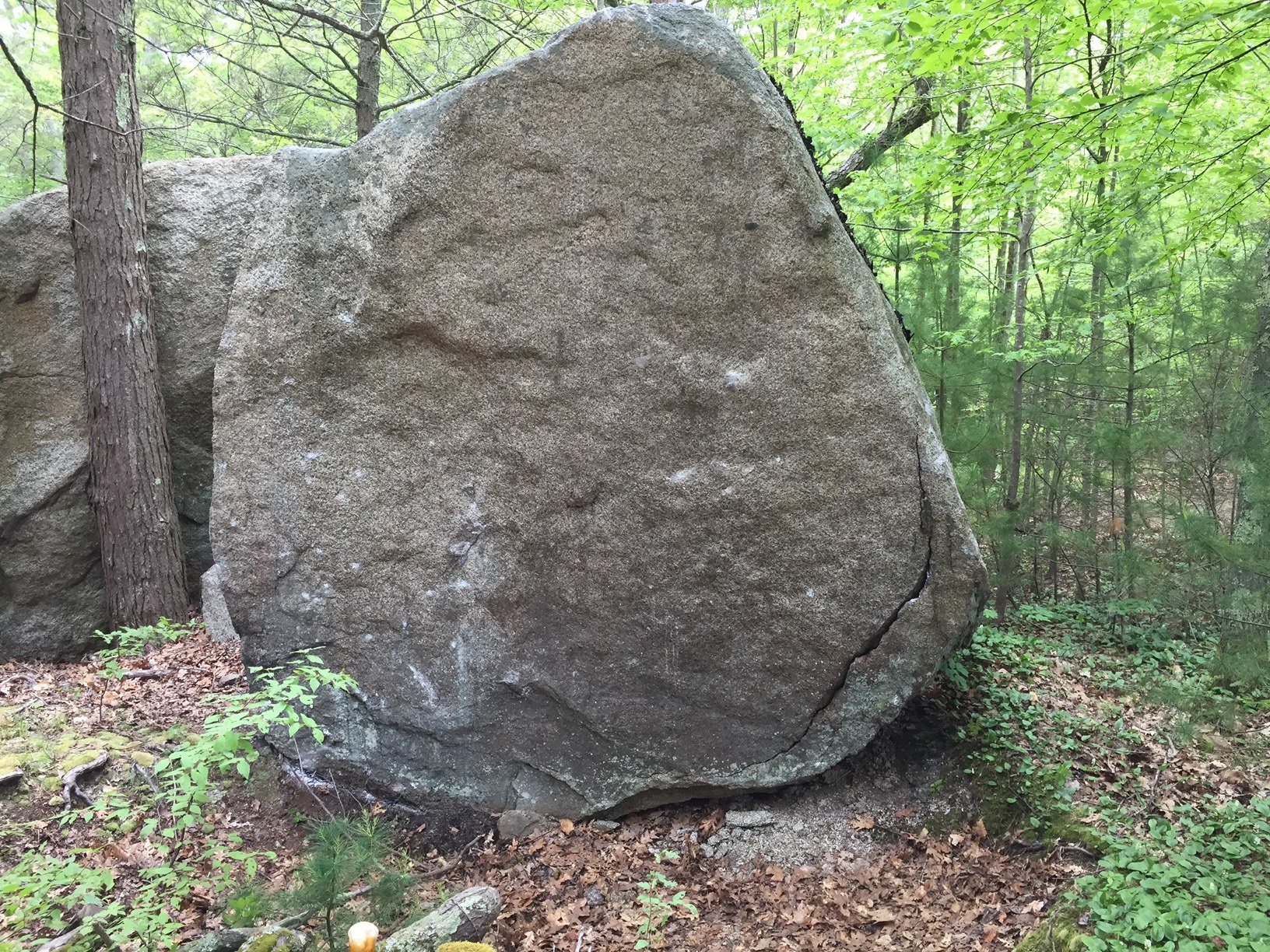 The Pit Boulder. The flake on the right is a little sketchy and ruins ...