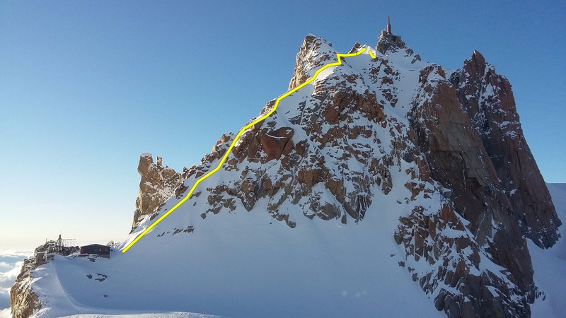 Arete des Cosmiques from Refuge des Cosmiques