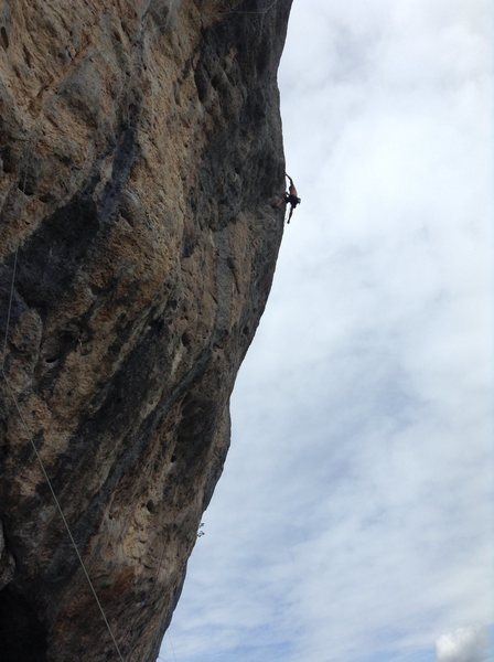 Andy Cutler nearing the top of Carte Blanche on his RP.