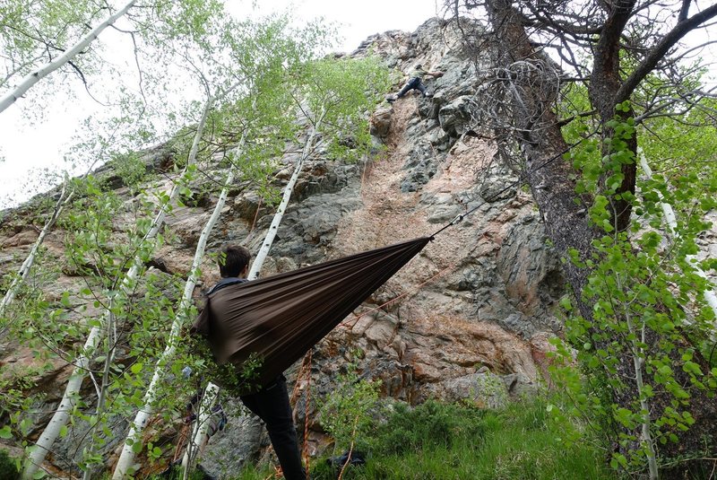 Rock Climbing in Mule Train Wall, Leadville