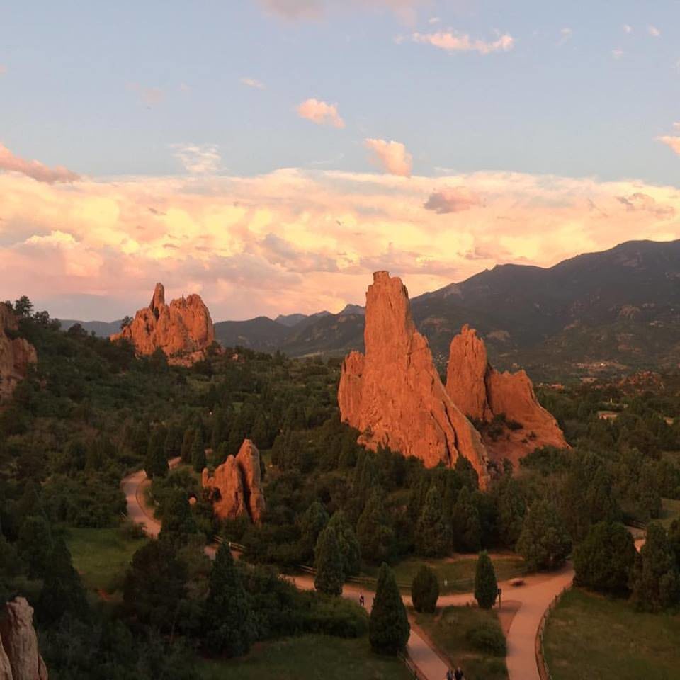 Montezuma Tower, Three Graces, Easter Rock, and Keyhole Rock from South ...
