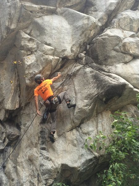 Derrick eyes the traverse