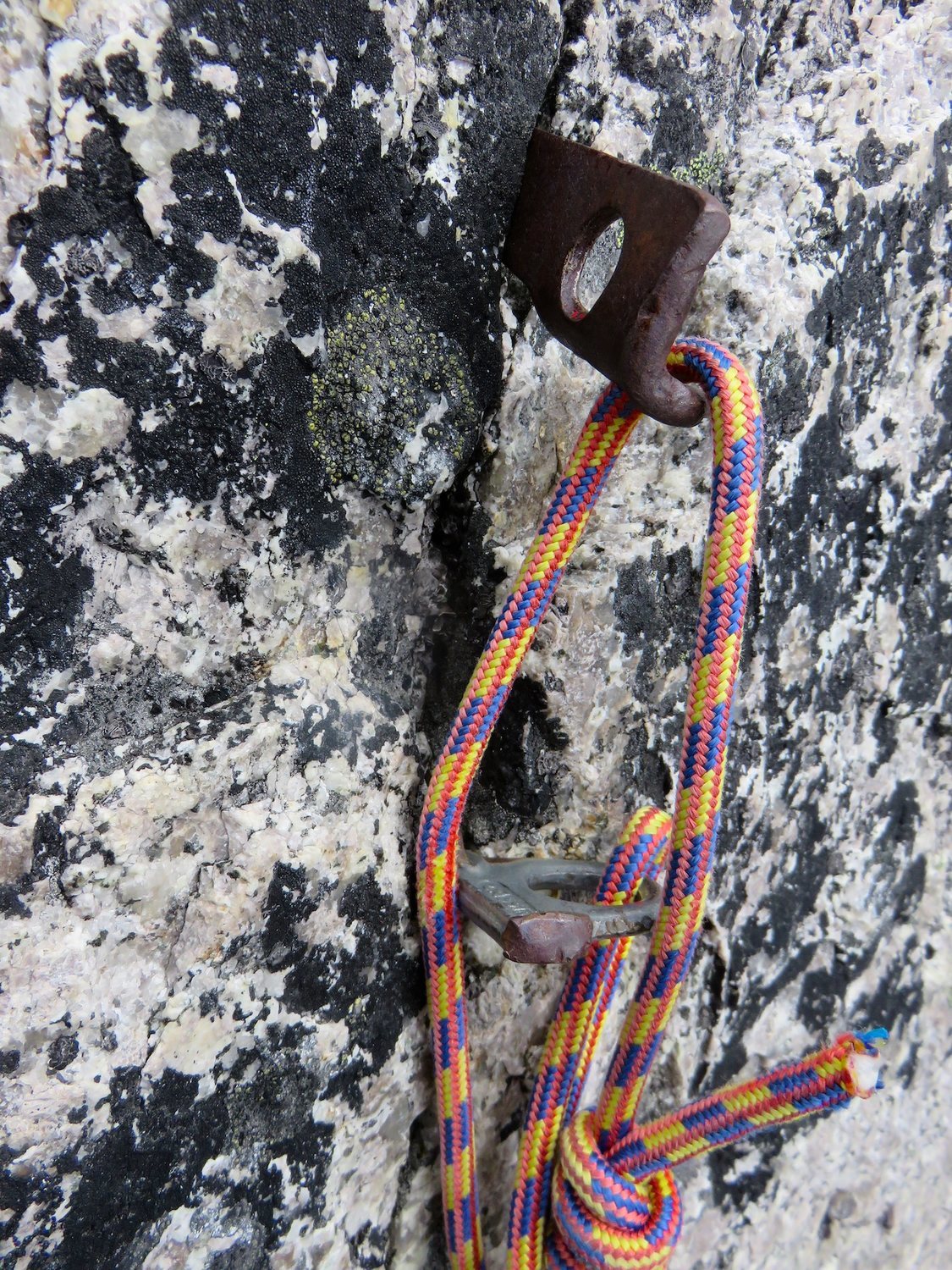 Can use these pins for the tension traverse at start of Pitch 15.