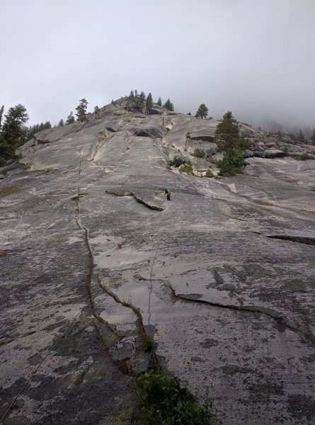 Rock Climb Regular Route (aka Central Gully), The Sawtooth Range