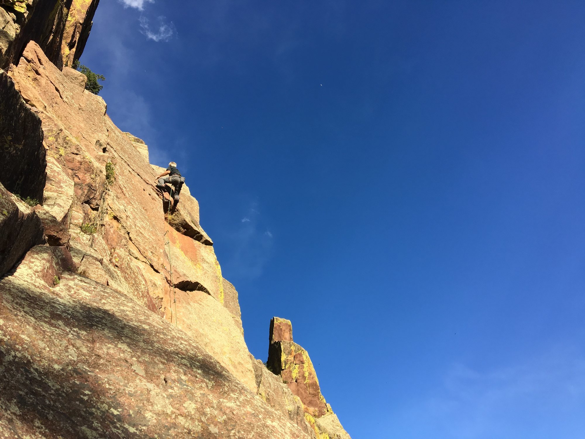 Greg Cameron above the crux.