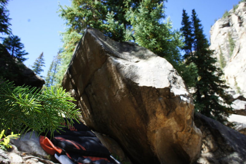 Climbing in Felix Boulder, Independence Pass