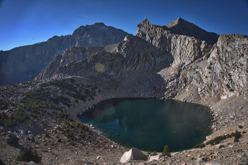 Big Pothole Lake, on the way to Kearsarge Pass.