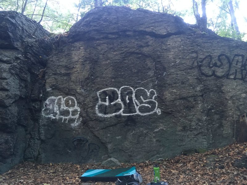 Bouldering in Contrived Face, Eastern, MA