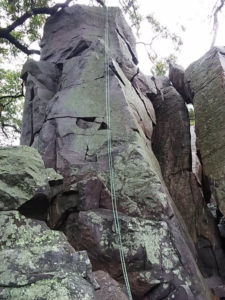 Rock Climb Guillotine 49, Devil's Lake