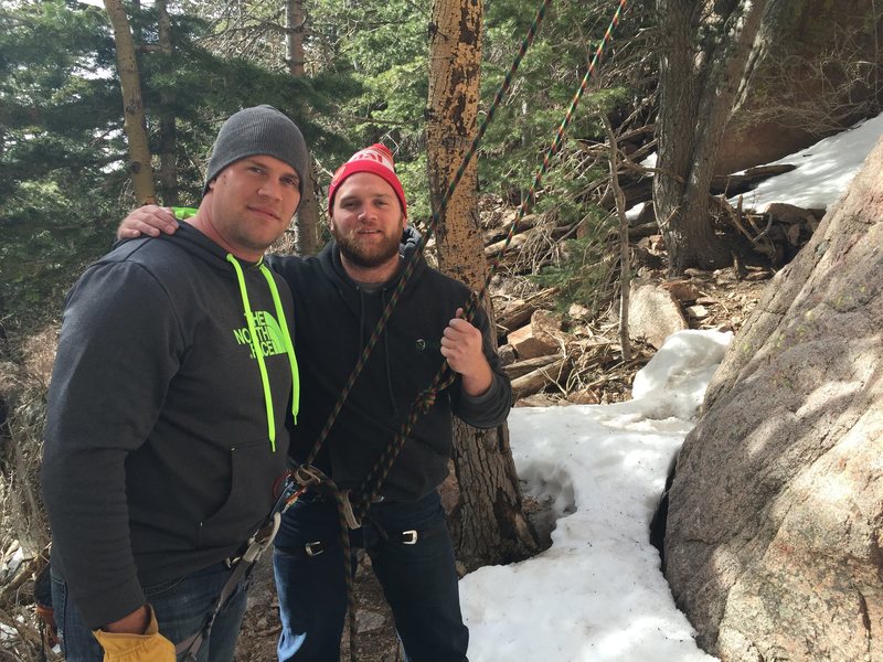 Christian and Alex at the base of Little Mutt / Lolita. This is a good ...