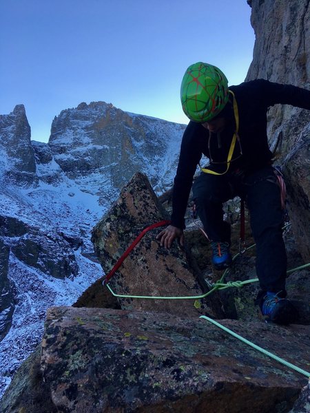 What you'll find on the front side rappel - checking rope quality.