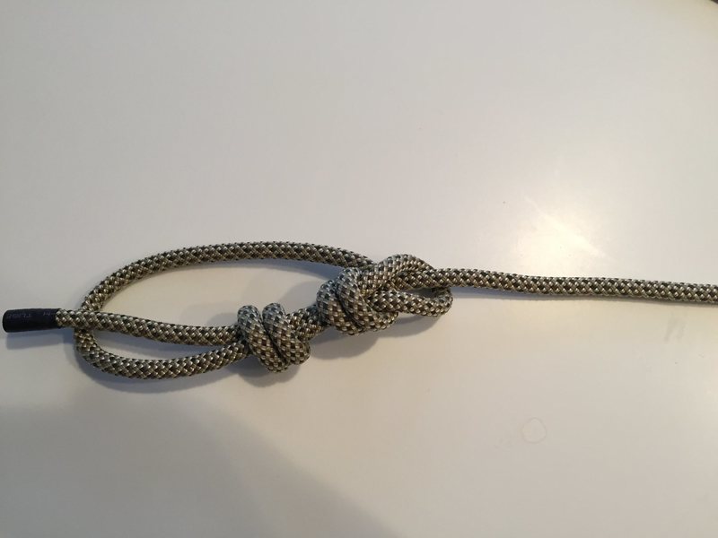 Tying off double bowline