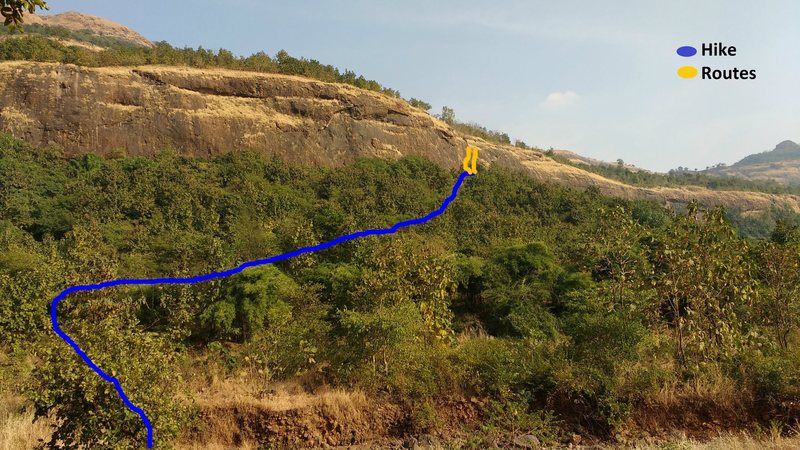 Rock Climbing in Zenith Waterfall crag, Maharashtra Region