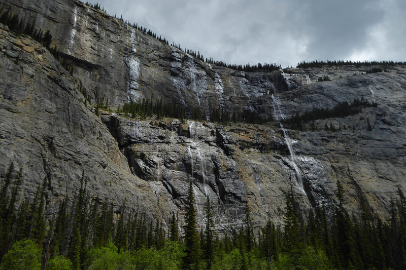 Climbing in Weeping Wall Area, Alberta