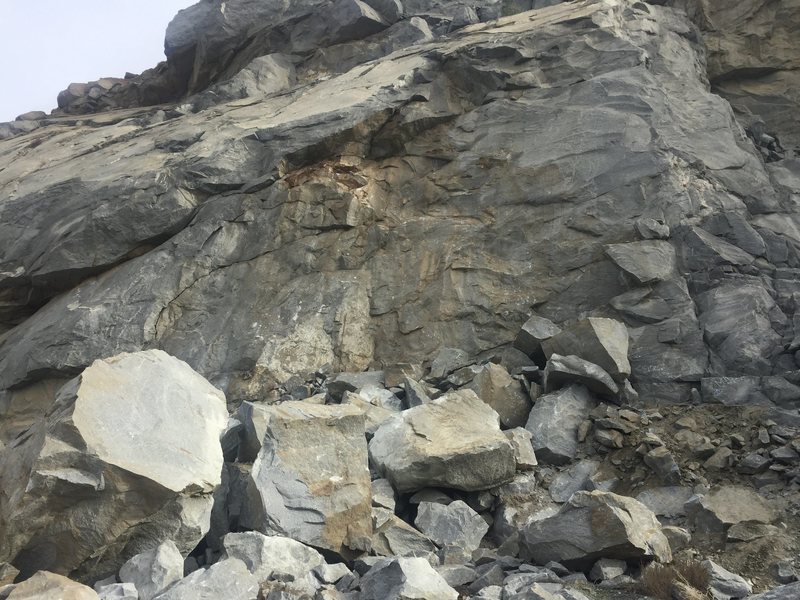 Significant amount of rockfall at Riverside Quarry