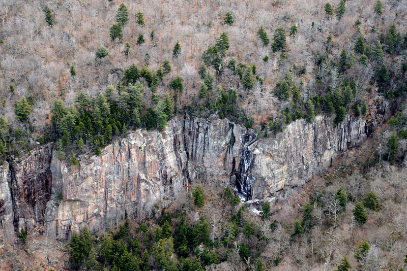 Climbing in West Canada Cliff, Adirondacks