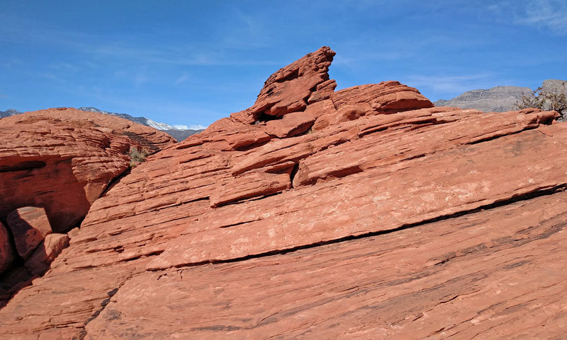 Rock Climb North Gully + NW ridge, Red Rocks