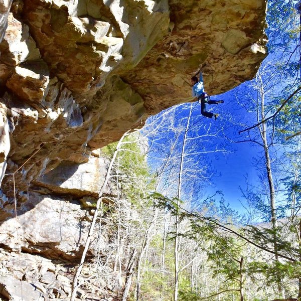 Rock Climbing in Solstice Cave, Obed & Clear Creek
