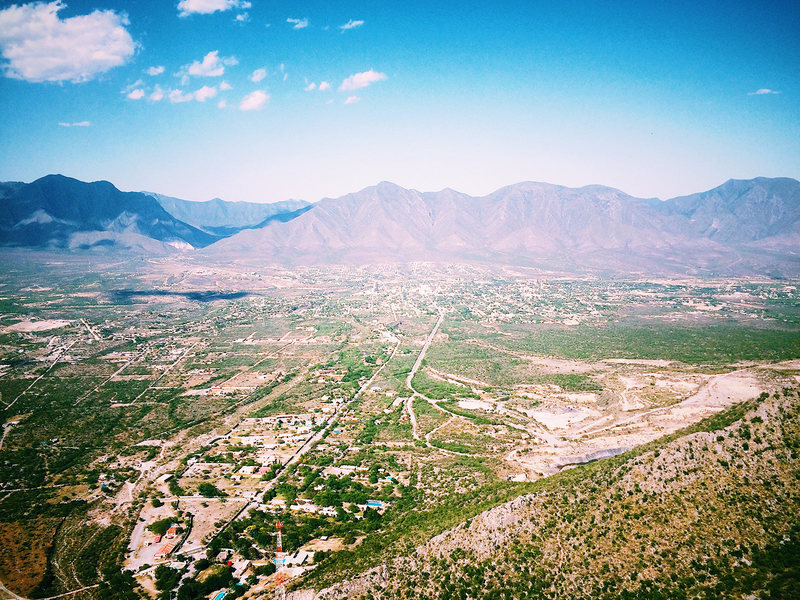 The view of Hidalgo from the top out of Off the Couch.