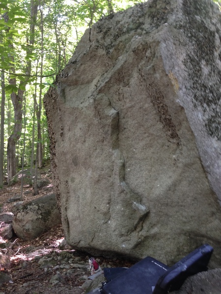 Climbing in Silent Boulder, *Whitehorse Ledge