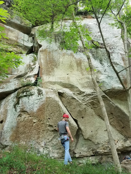 Rock Climbing in Big Easy Cliffs, Northern WV