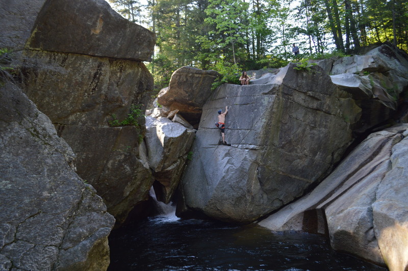 Climbing in Indian Leap Falls, WM: Lincoln Area
