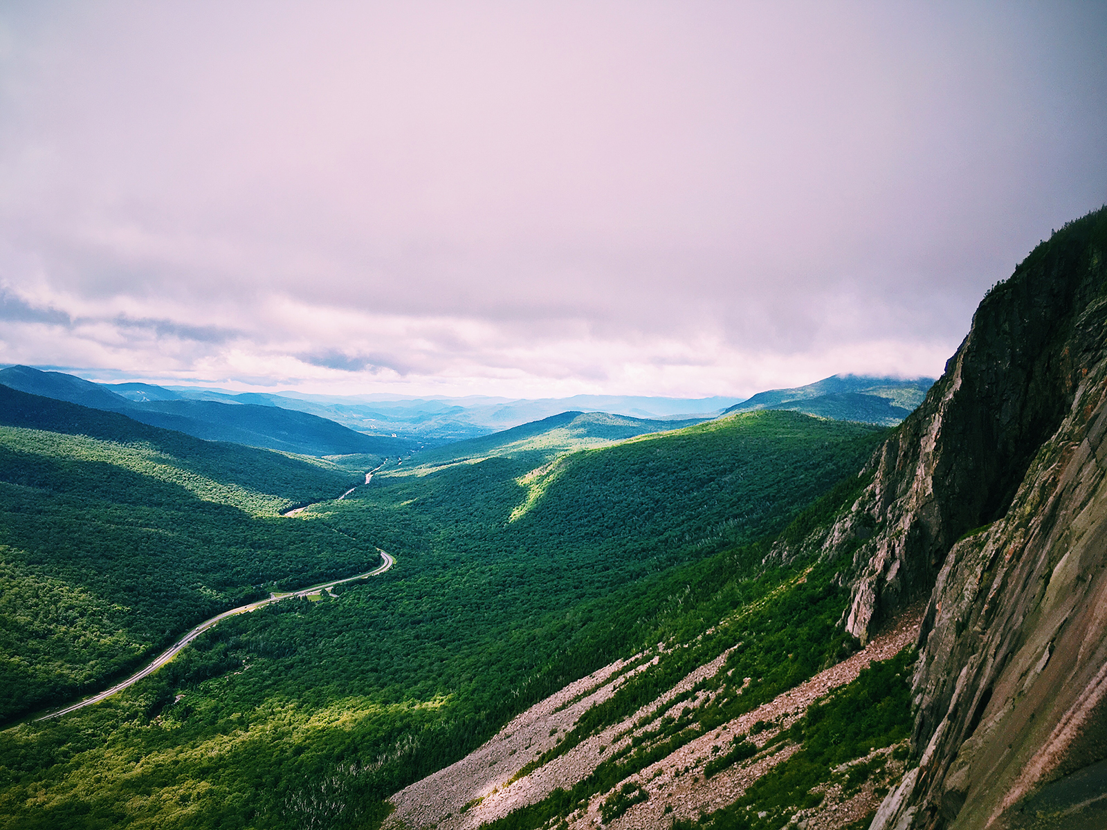 View from the belay just below the Finger of Fate. Whitney Gilman Ridge ...