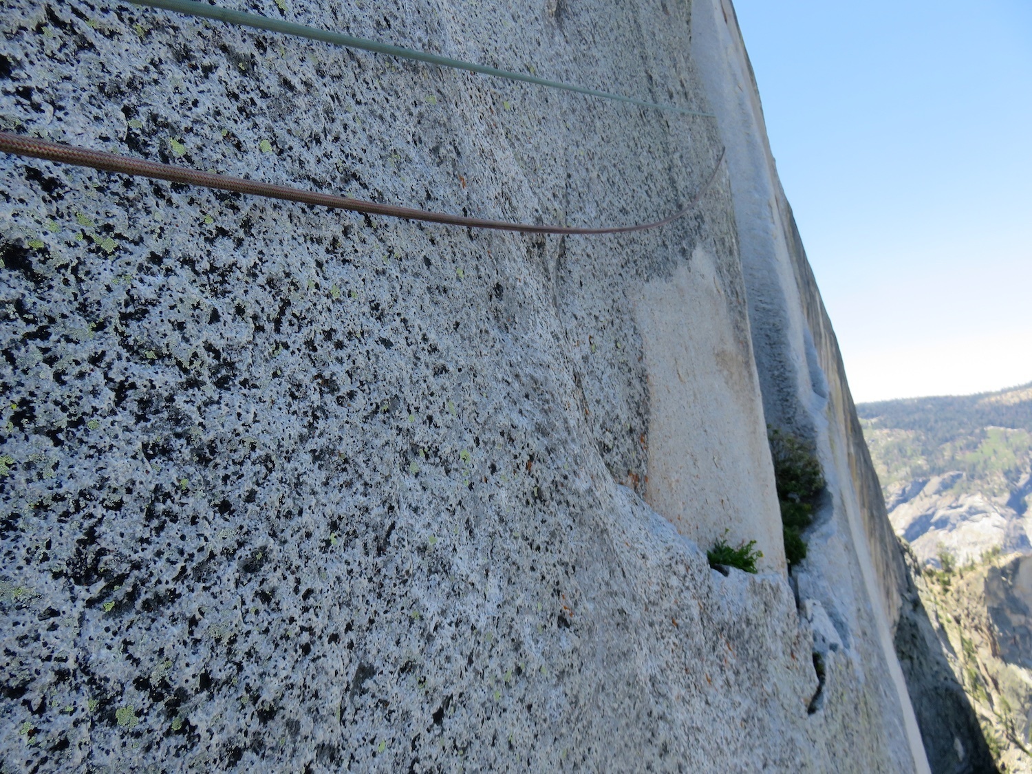 (Pitch 12 after Rockfall.) On lead, there is a tension traverse to a 5. ...