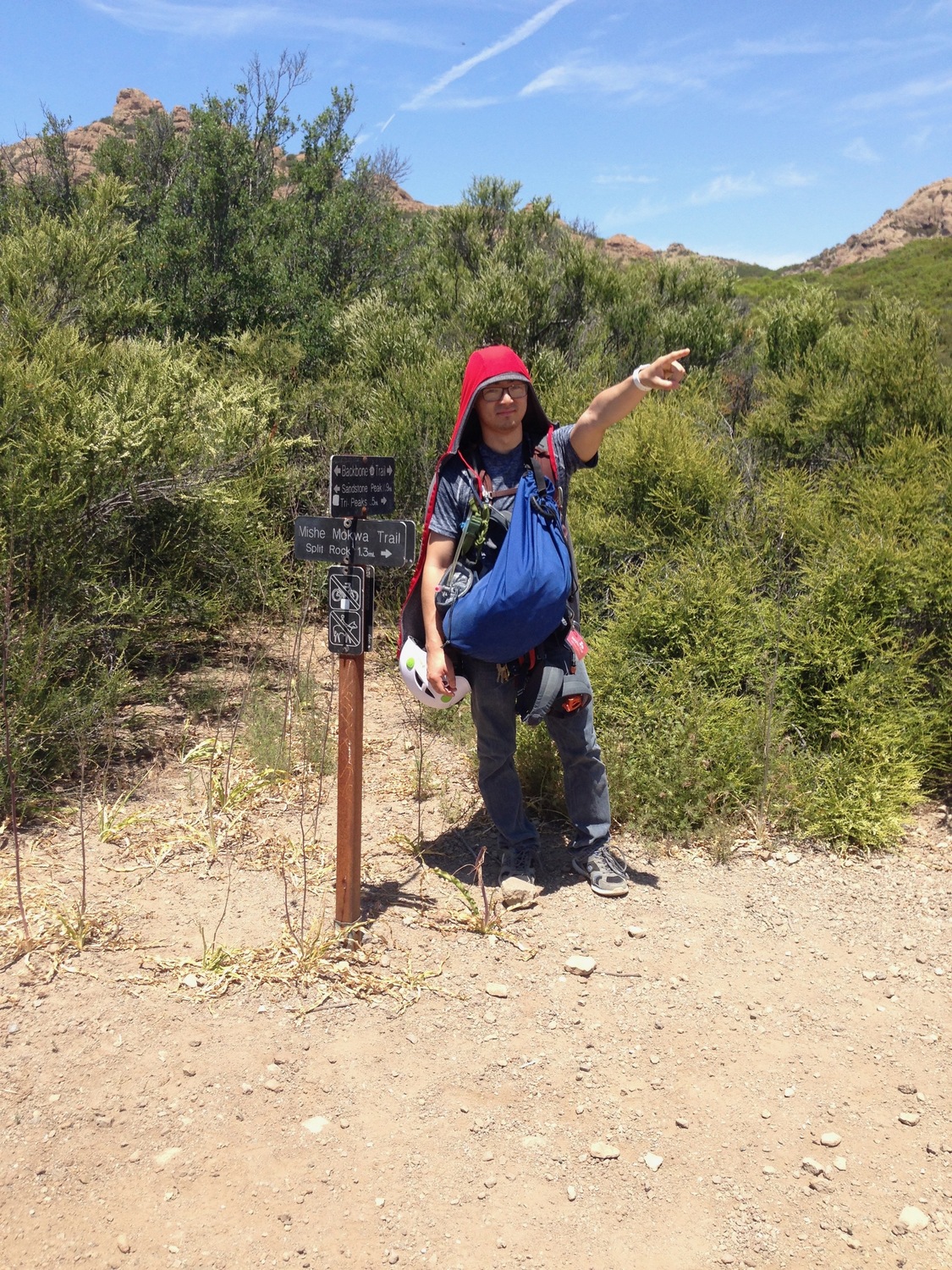 Turn to the gully when you see this sign