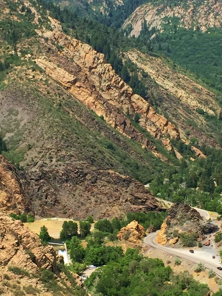 Rock Climbing in Gully of Higher Education Area, Big Cottonwood Canyon