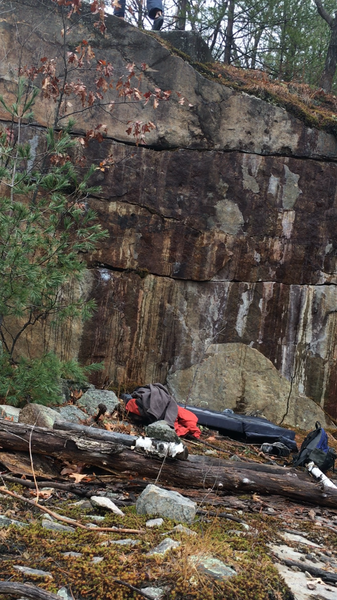 Bouldering in Quarry Pit, Eastern, MA