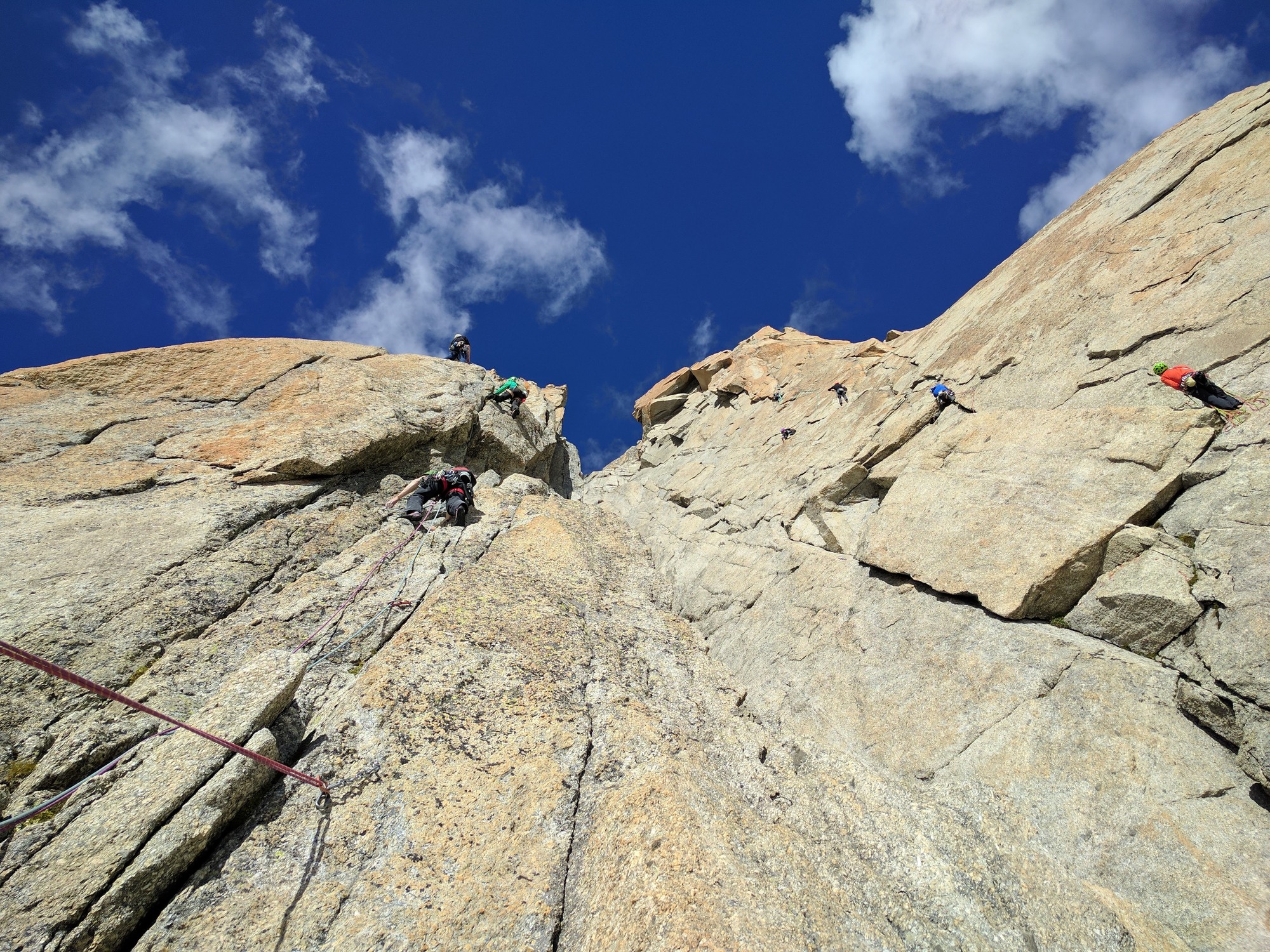 The route is on the left of the big chasm. As you can see, it's a ...