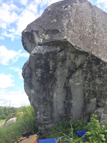 Climbing in The Road Side Boulder, The Road Side Boulder