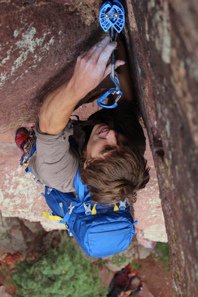 Rock Climb Hand Crack (aka White Lightning), Eldorado Canyon State Park