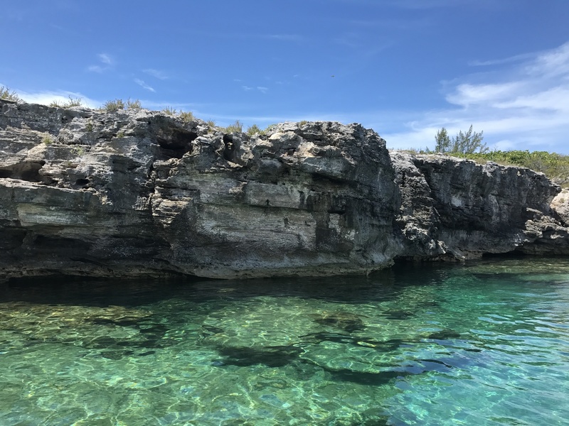Climbing in James Point, Eleuthera Island
