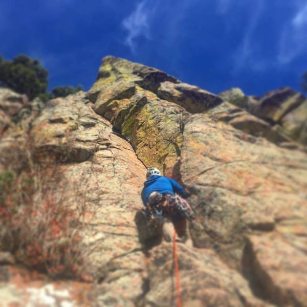 Rock Climbing in Science Friction, Sandia Mountains
